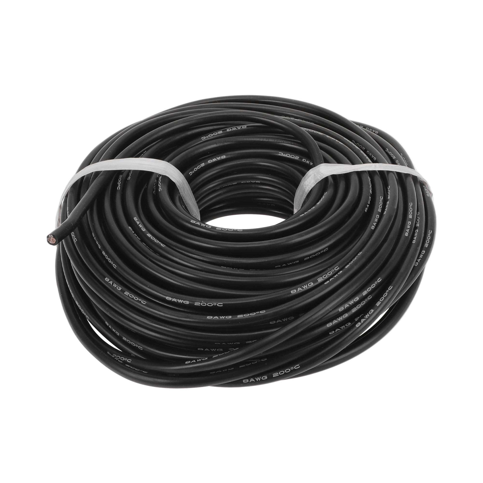 Unique Bargains Ground Wire Power Wire 30m Black TC 1 Pcs 8AWG Fully ...