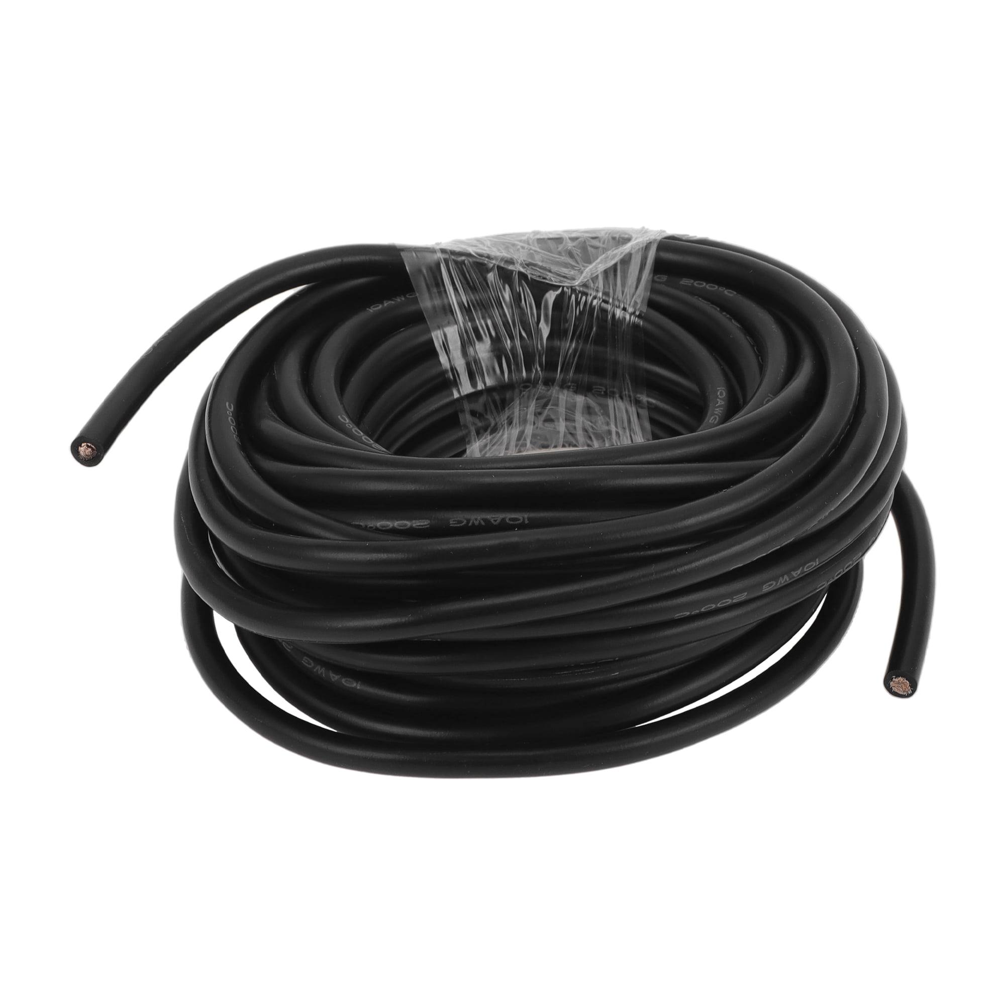 Unique Bargains Ground Wire Power Wire 8m Black TC 1 Pcs 10AWG Fully ...