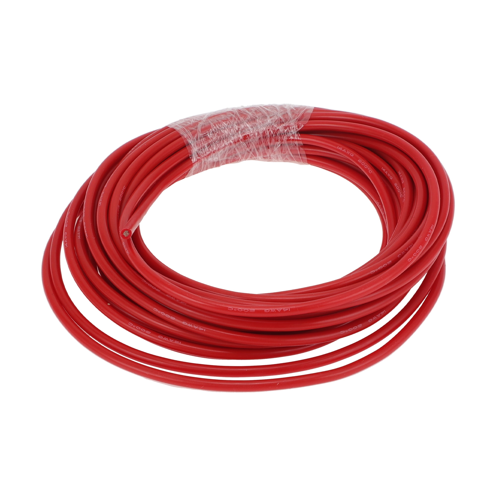 Unique Bargains Ground Wire Power Wire 8m Red TC 1 Pcs 14AWG Fully ...