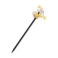 Unique Bargains Hair Chopstick for Women Black Yellow 1 Pc [Flower ...