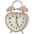 Unique Bargains Heart Shape Design Mechanical Alarm Clock Brown 5.1"L x ...
