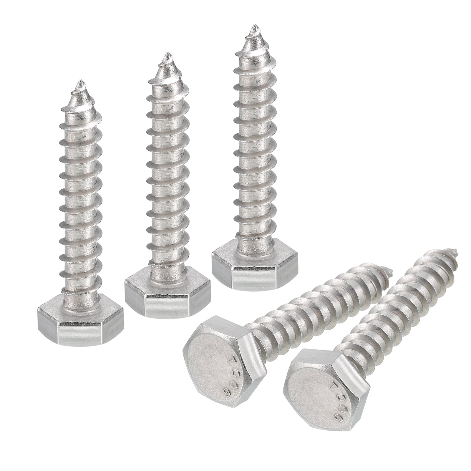Unique Bargains Hex Head Lag Screws Bolts, 1/4' x 1-1/2' 304 Stainless ...