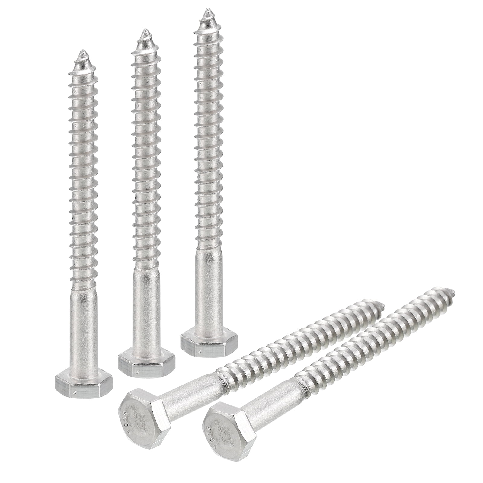 Unique Bargains Hex Head Lag Screws Bolts, 1/4' x 3' 304 Stainless ...