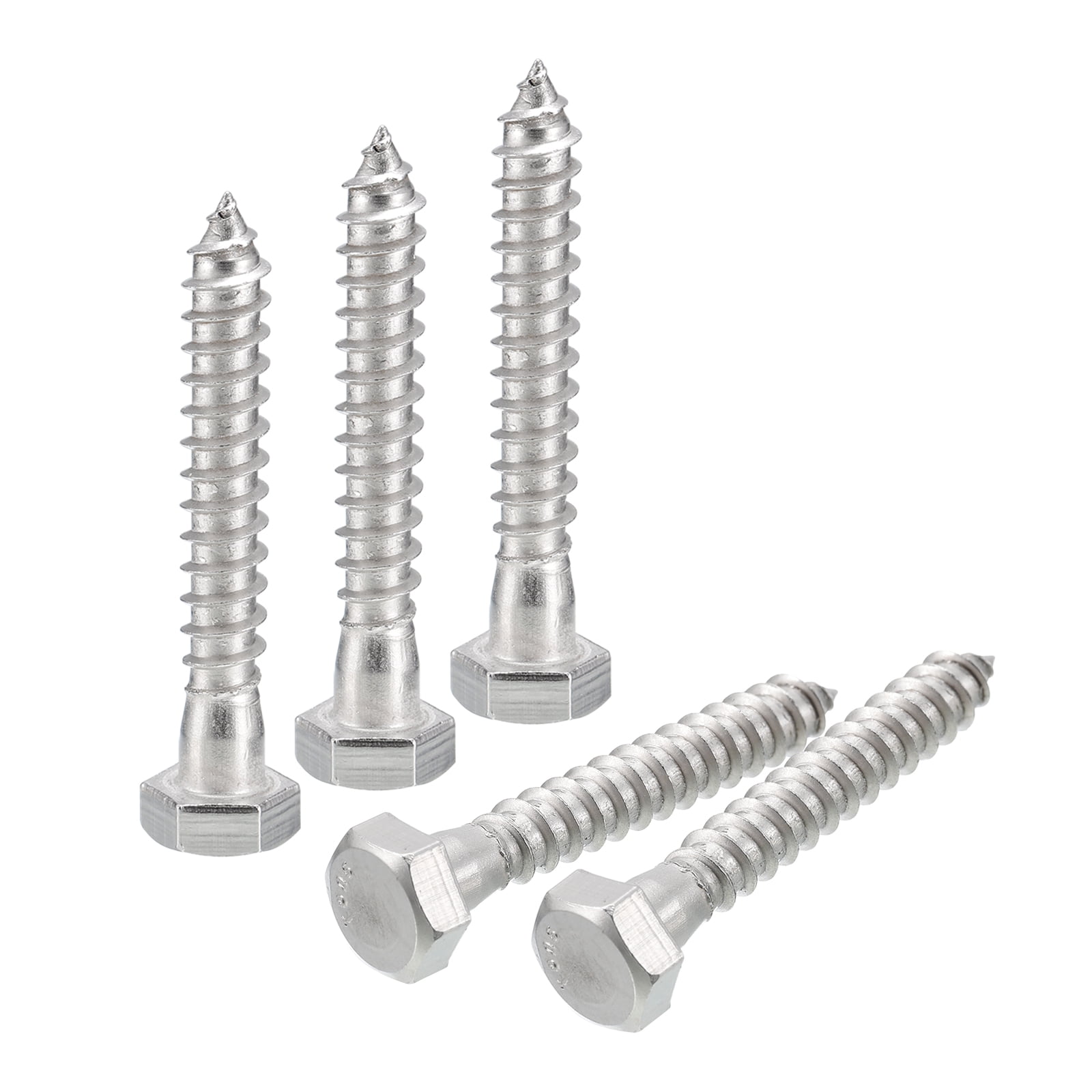 Unique Bargains Hex Head Lag Screws Bolts, 5/16' x 2' 304 Stainless ...