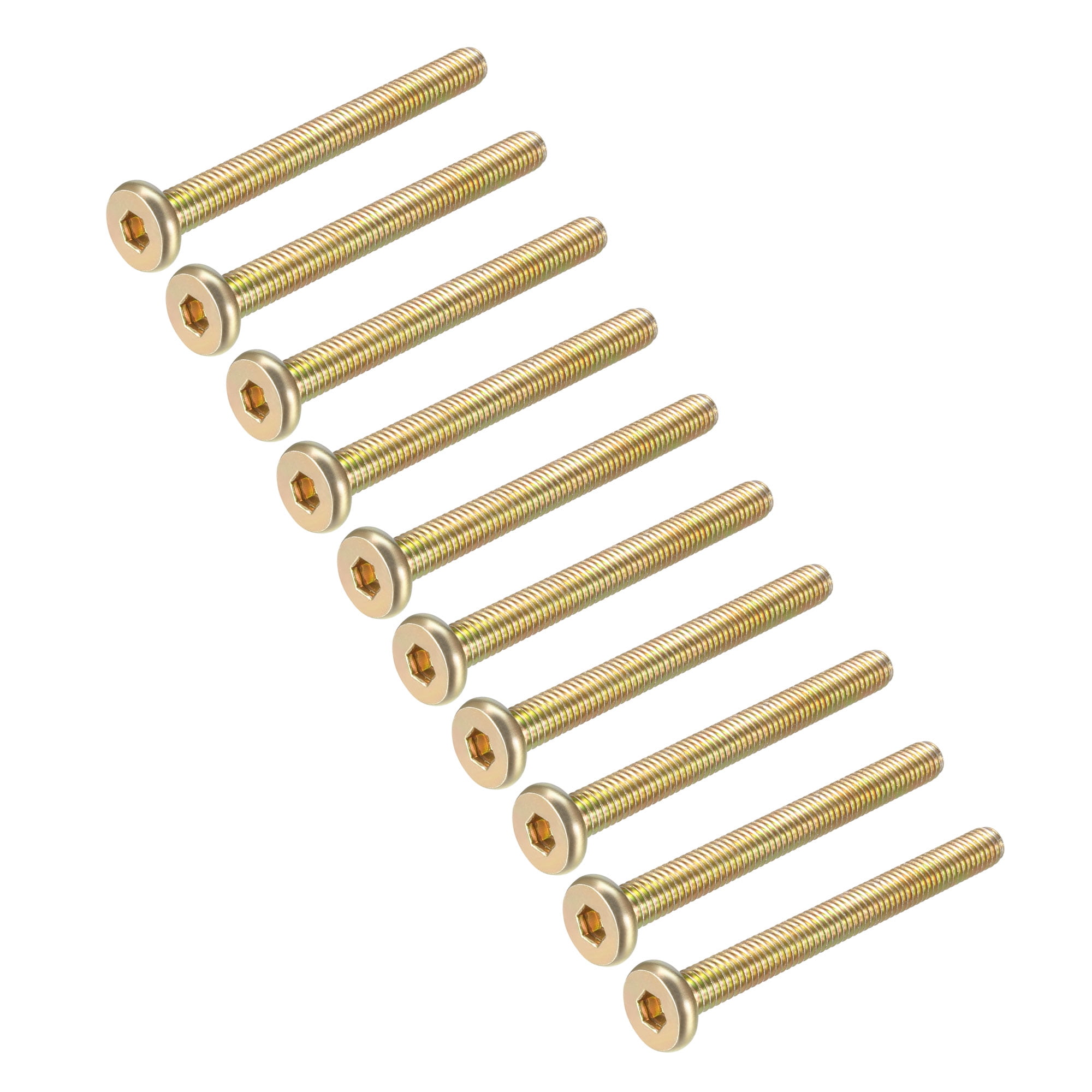 Unique Bargains Hex Socket Machine Screws Carbon Steel Furniture Screw ...