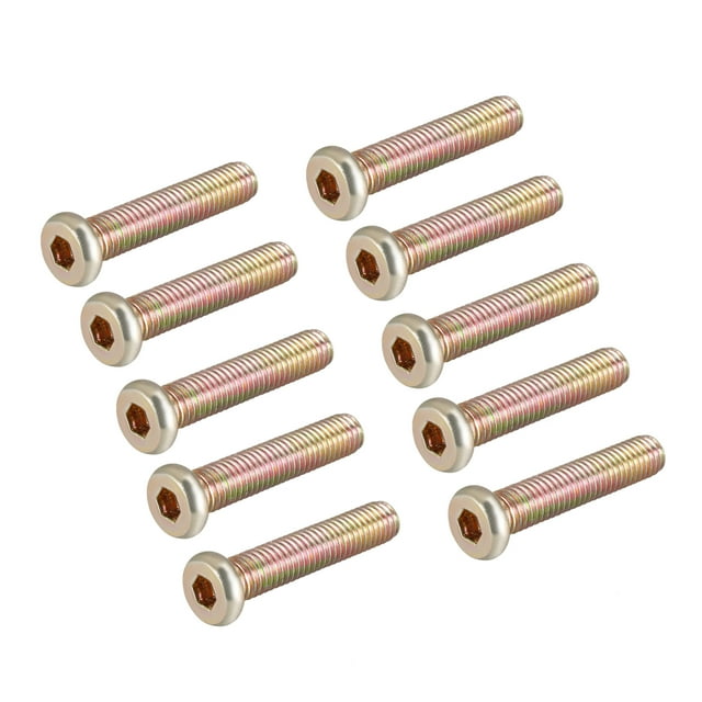Unique Bargains Hex Socket Machine Screws Carbon Steel Furniture Screw ...