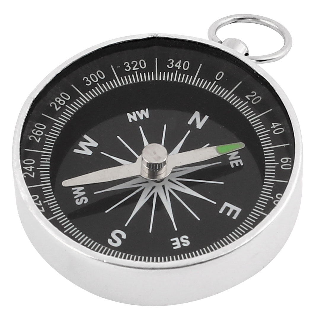 Unique Bargains Hiking Camping Silver Tone Plastic Shell Black Round ...