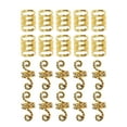 Unique Bargains Hollow Design Hair Cuffs Dreadlock 20 Pcs Gold Tone ...