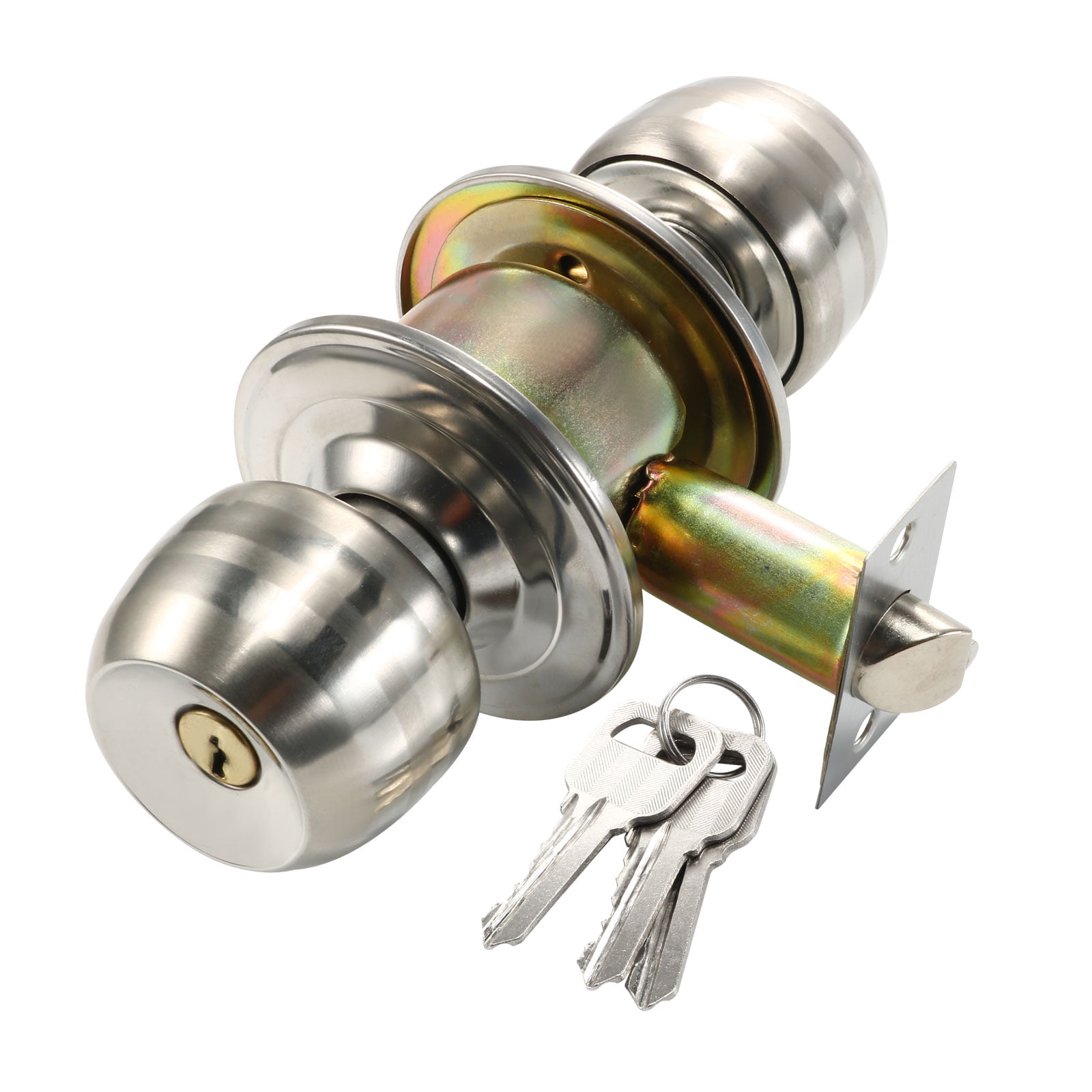 Unique Bargains Home Bedroom Stainless Door Locks with Keys Steel ...
