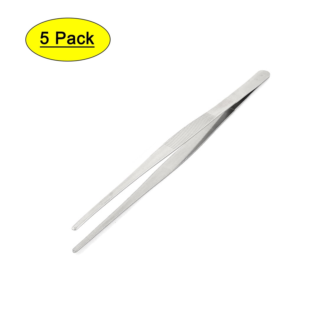 Unique Bargains Home Flat Straight Tweezers Handy Tool 30cm Long 5Pcs ...