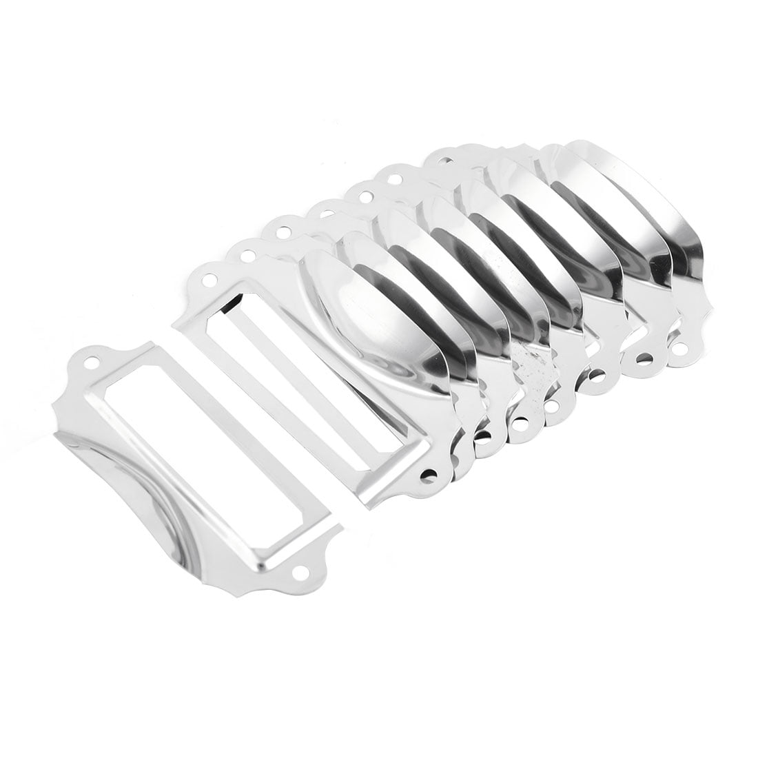 Unique Bargains Home Metal Drawer Cabinet Box Tag Frame Label Pull ...