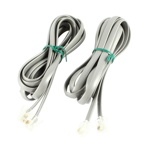 Unique Bargains Home Office Telephone RJ12 6P6C Gold Plated Connector ...