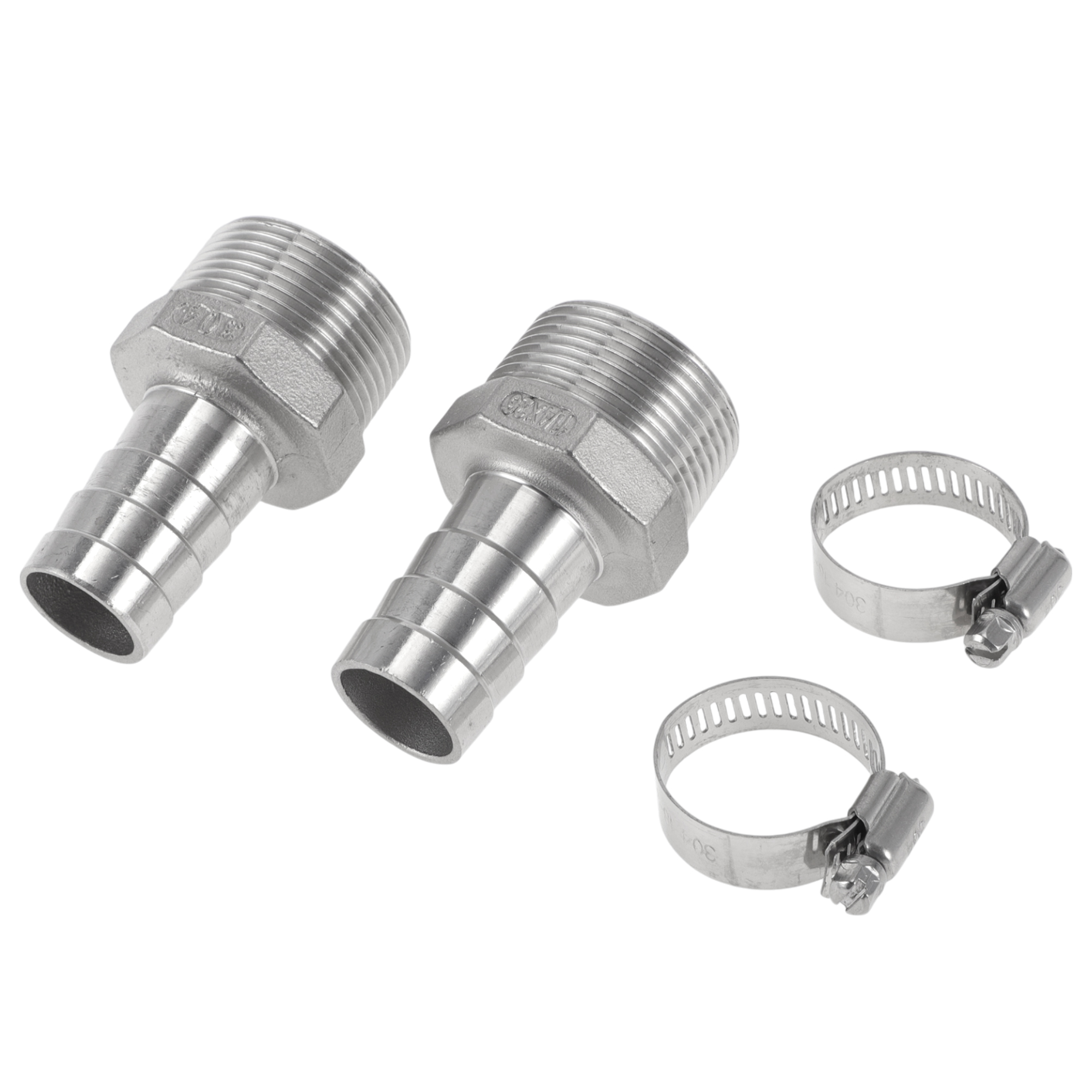 Unique Bargains 304 Stainless Steel Hose Barb Fittings 5/16" OD 1" BSPT ...