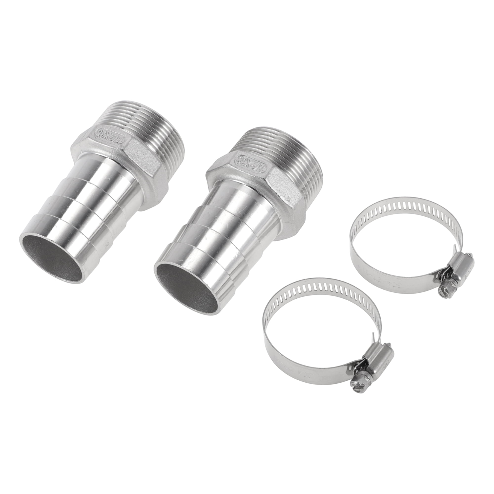Unique Bargains 304 Stainless Steel Hose Barb Fittings 5/16" OD 1" BSPT ...