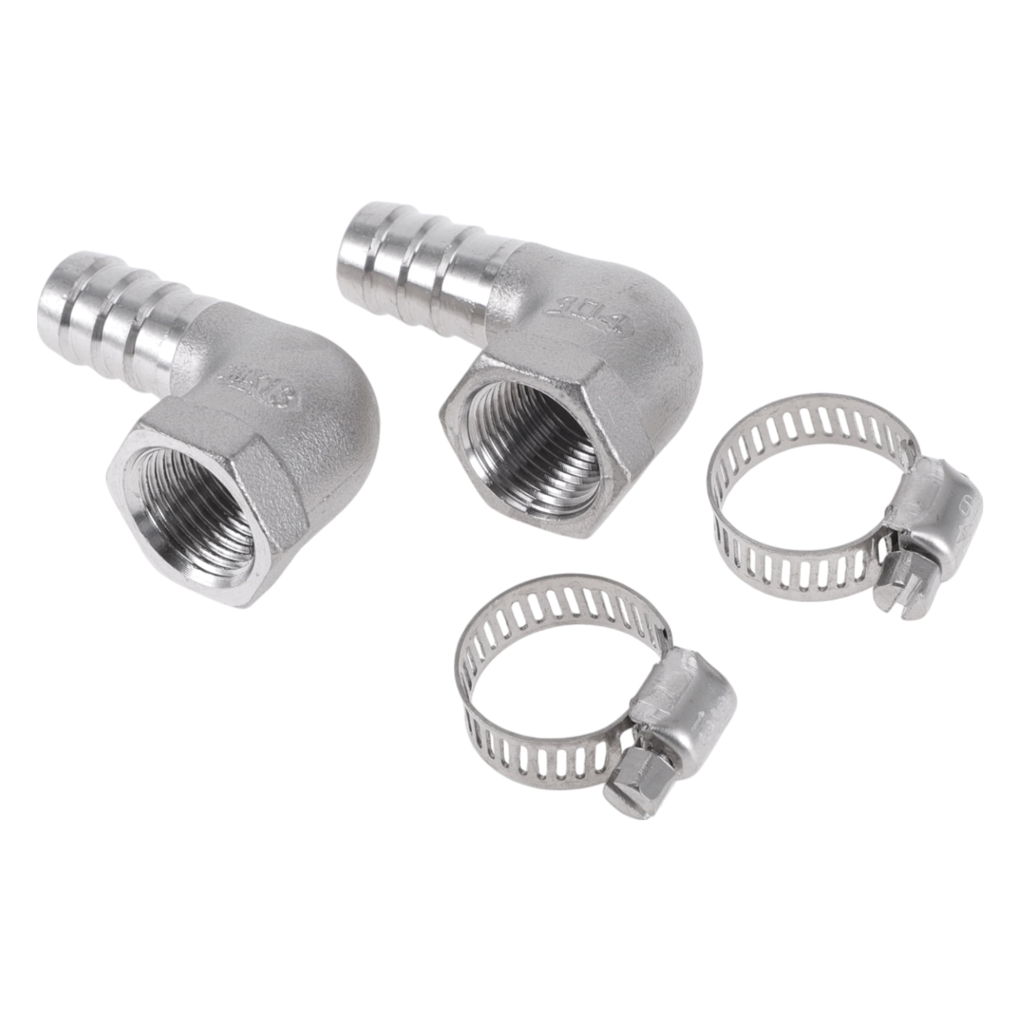 Unique Bargains Hose Barb Fittings for Air Water Oil Gas Fuel 90 Degree ...