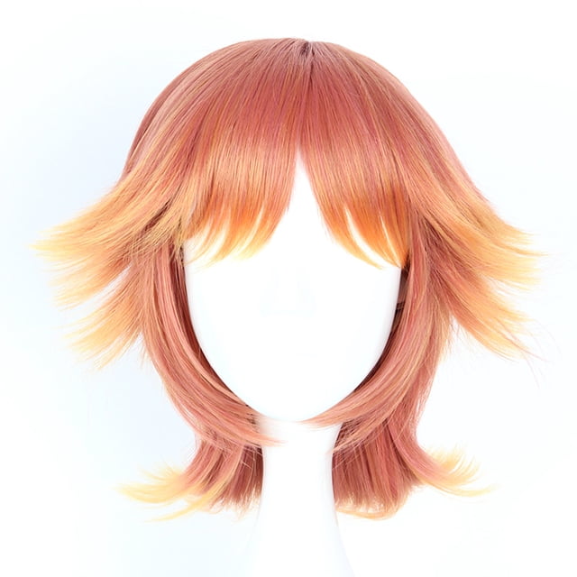 Unique Bargains Human Hair Wigs for Women Lady 12" Multicolour Wigs ...
