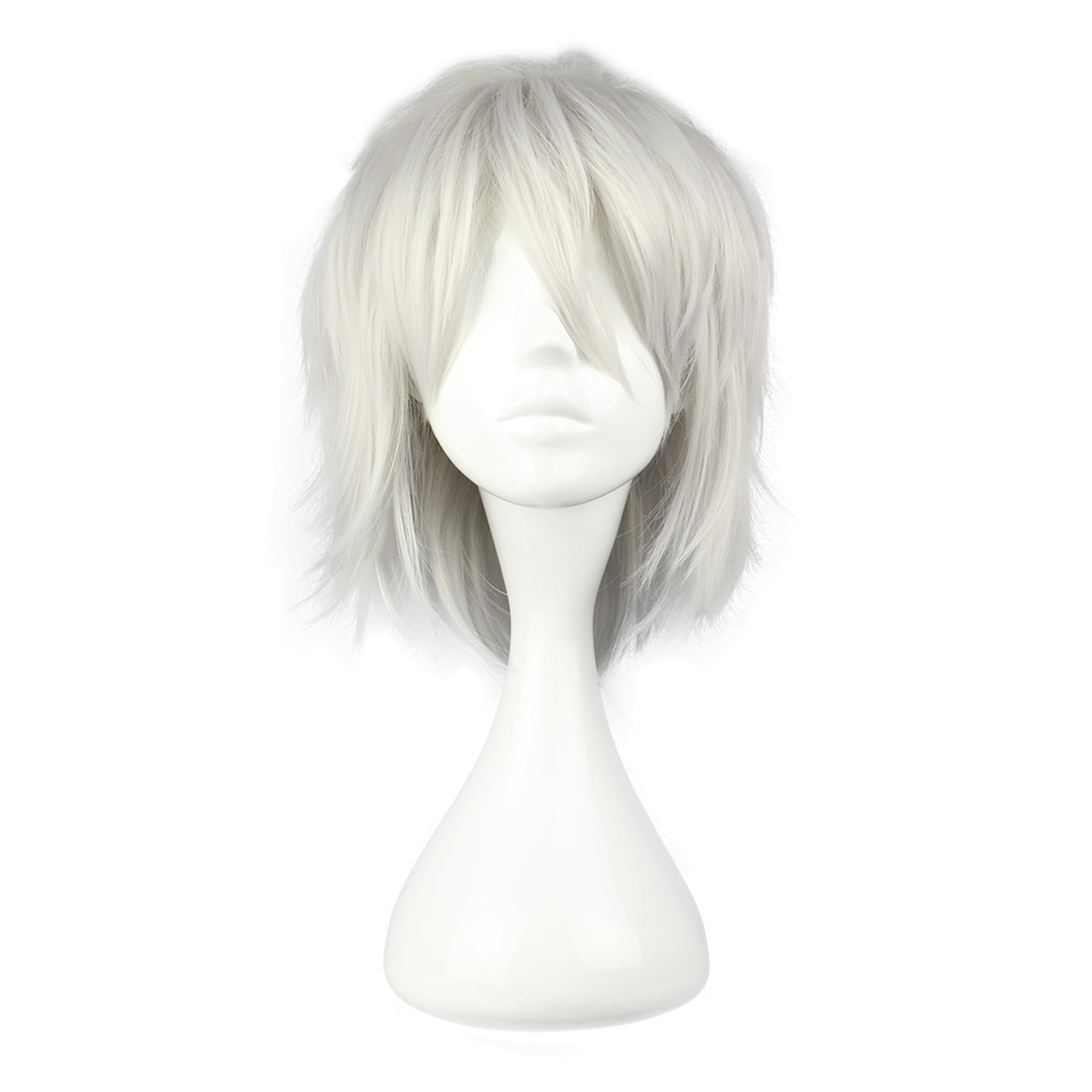 Unique Bargains Wigs for Women 14" Silver Tone Grey Wigs with Wig Cap ...