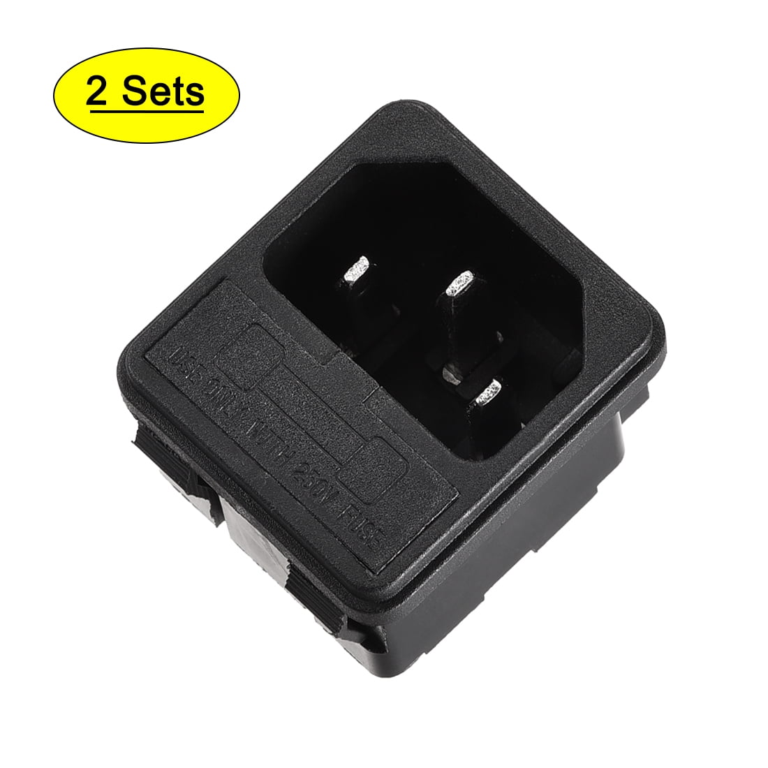 Unique Bargains IEC C14 Socket Male Inlet Connector Plug Power Socket ...