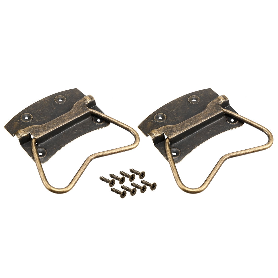 Unique Bargains Iron Toolbox Case Ring Pull Handle-0.12' Hole Diameter ...