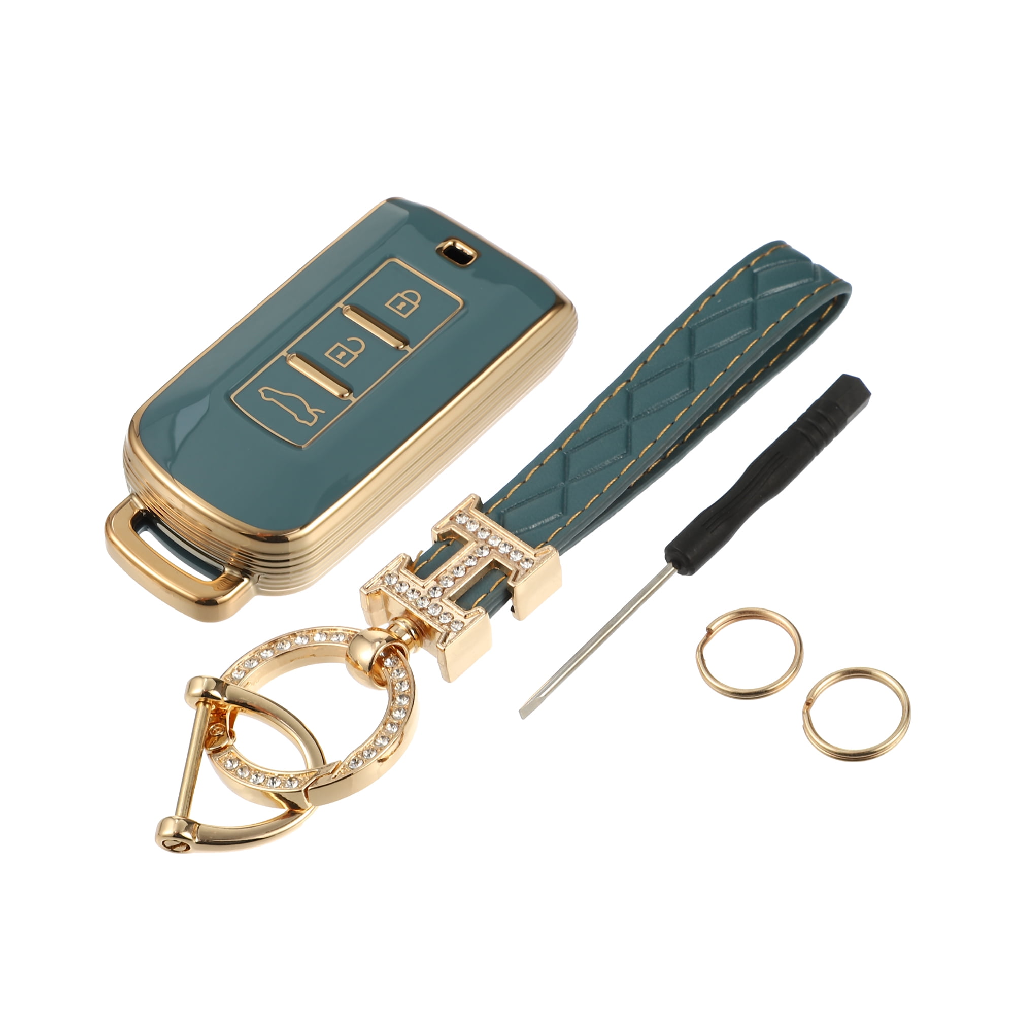 Unique Bargains Key Fob Cover Kit for Mitsubishi Outlander 3 Button TPU ...