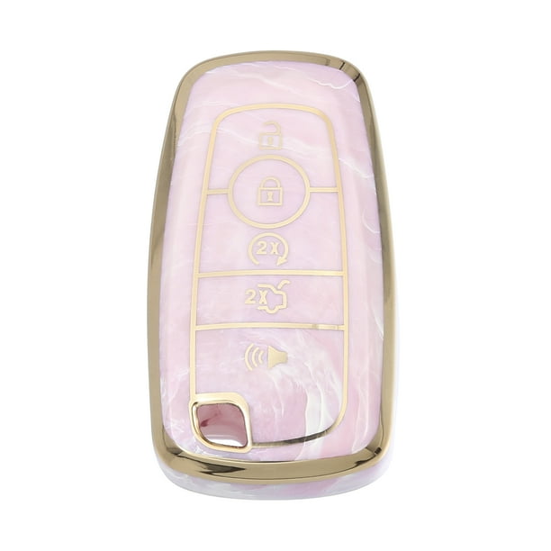 Unique Bargains Key Fob Cover for Ford Smart Key-5 Button TPU Pink ...