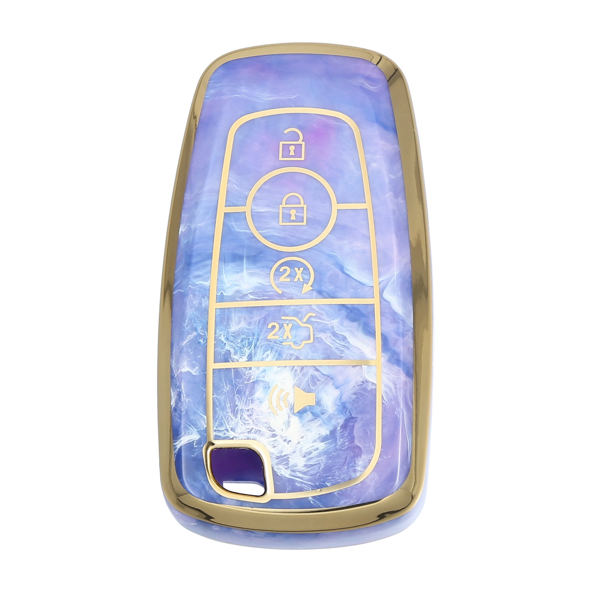Unique Bargains Key Fob Cover for Ford Smart Key-5 Button TPU Purple ...