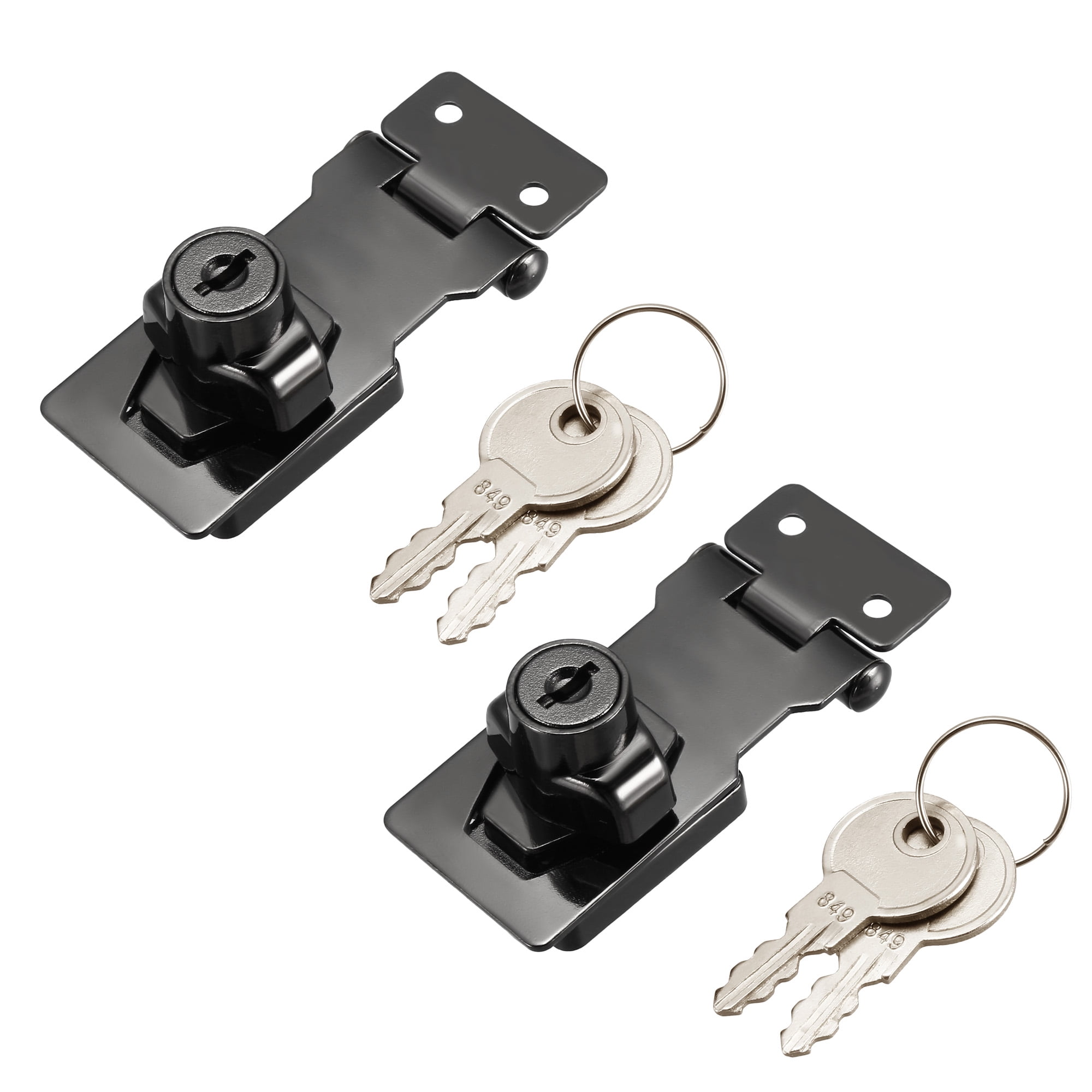 Unique Bargains Keyed Hasp Lock 80mm Twist Knob Keyed Locking Hasp for ...