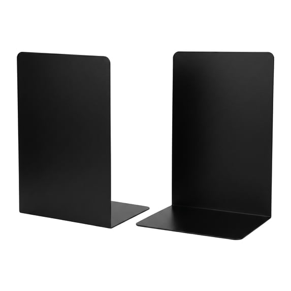 Unique Bargains L-Shaped Bookends with Compartments Home Black 5.2"L x ...