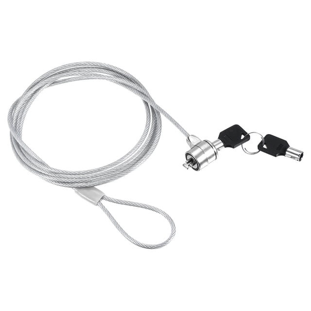 Unique Bargains Laptop Cable Lock 6 Ft Security Cable with Keys for ...