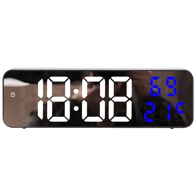 Unique Bargains Large Digital Clock Silent Non Ticking Modern Wall ...