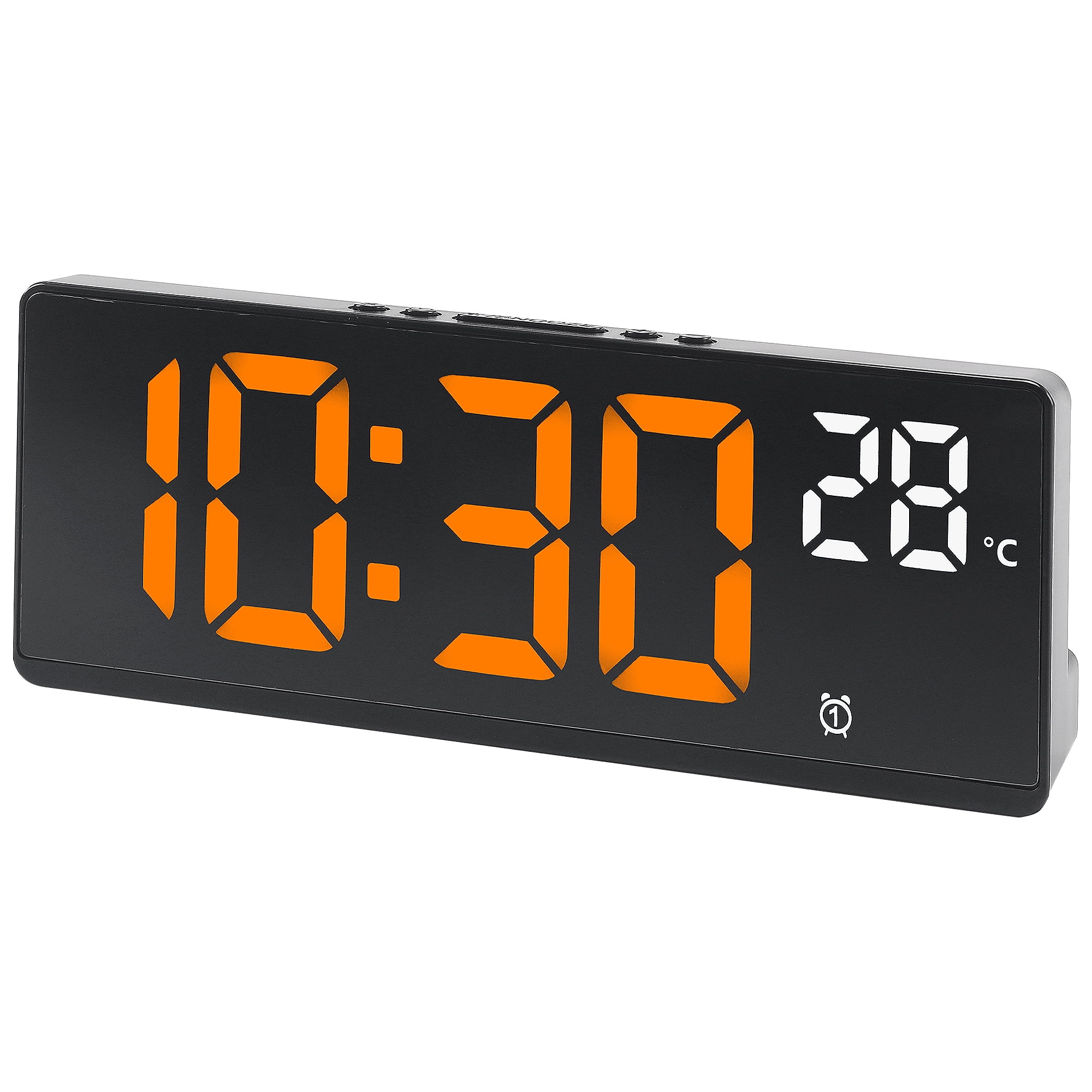 Unique Bargains Large LED Display Dual Alarms Orange 6.8"L x 0.9"W x 2. ...