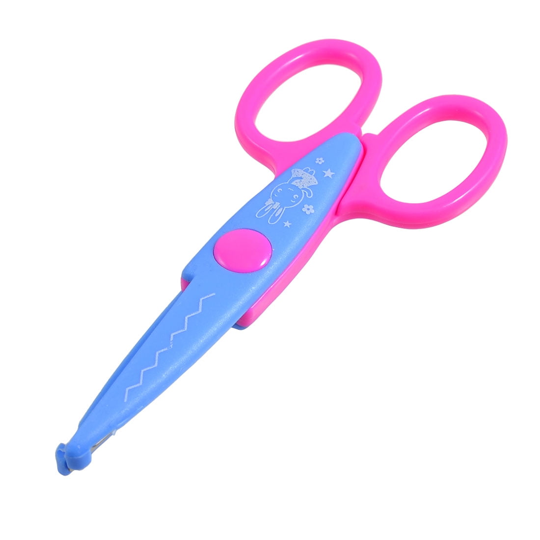Unique Bargains Lavender Fuchsia Plastic Handle Rabbit Pattern Wavy ...