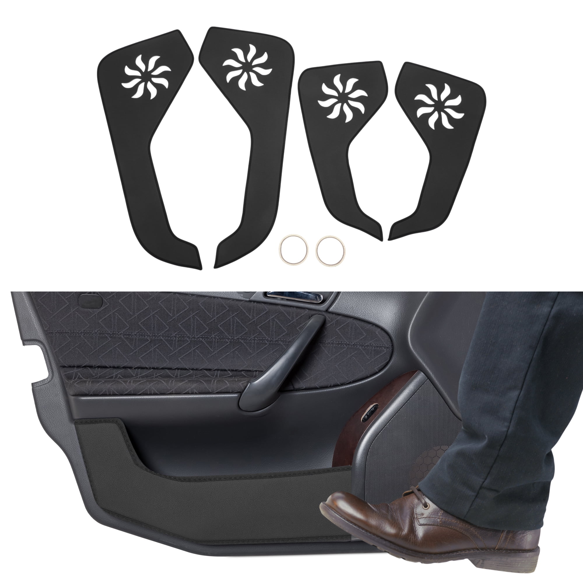Unique Bargains Leather Car Door Anti Kick Pad Sticker for Ford ...