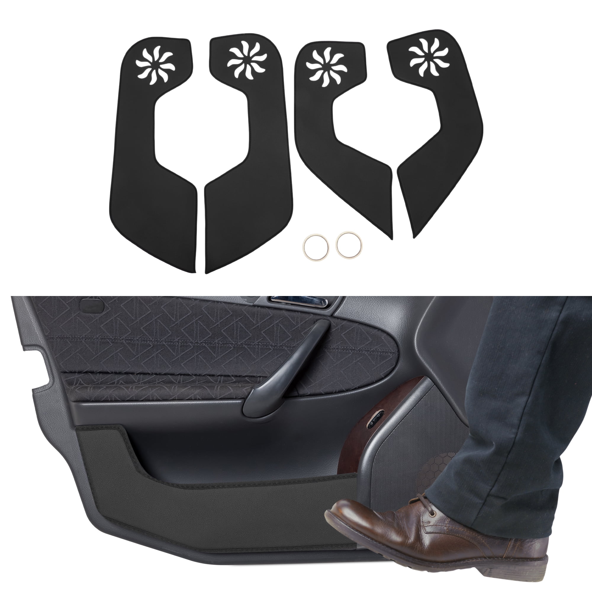 Unique Bargains Leather Car Door Anti Kick Pad Sticker for Honda CRV ...