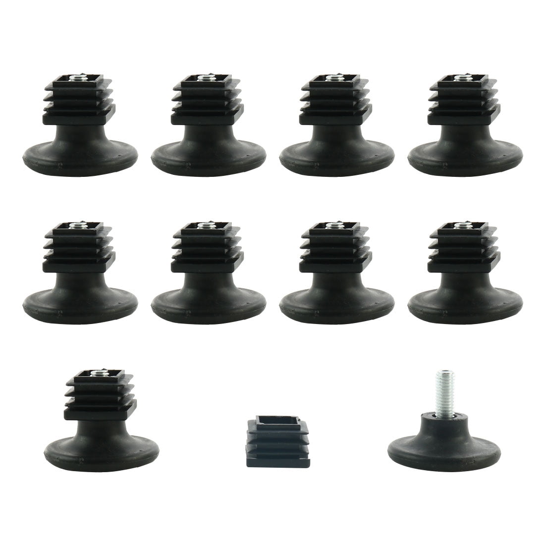 Unique Bargains Leveling Feet 25 x 25mm Square Insert Kit Furniture ...