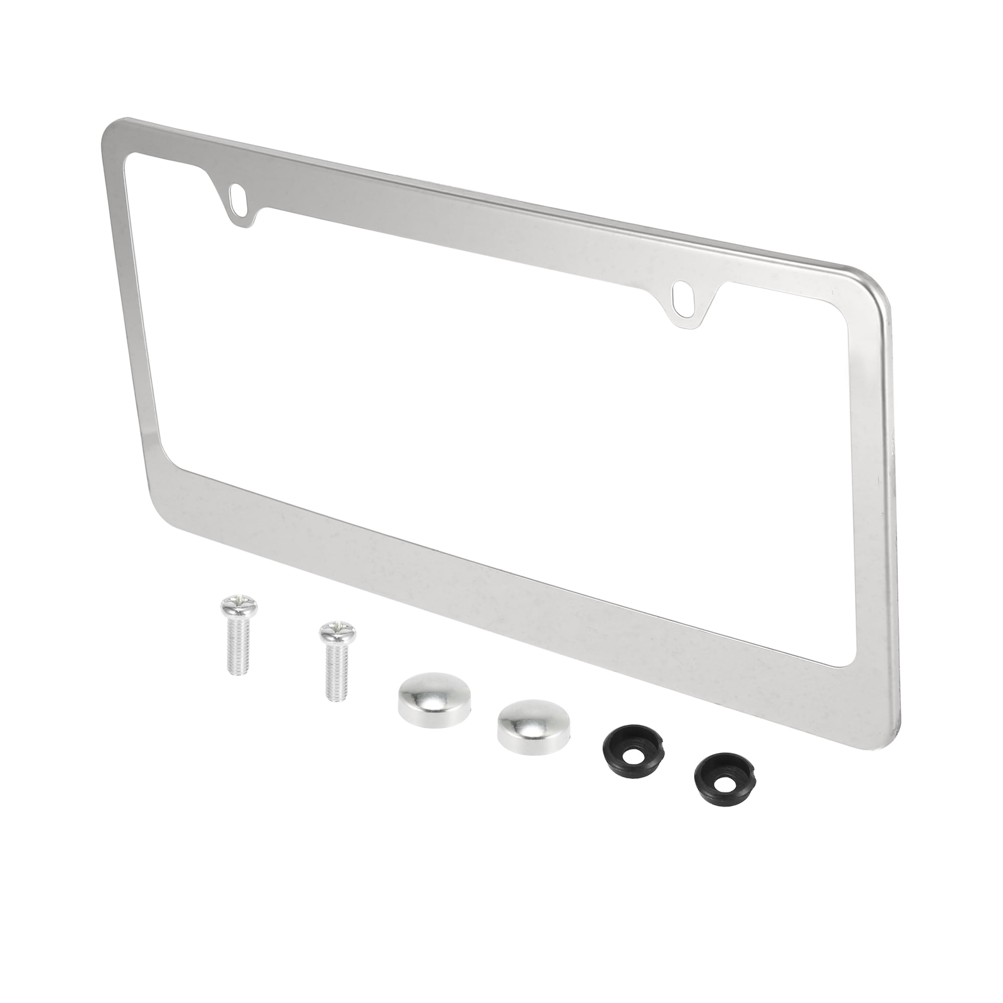 Unique Bargains License Plate Frame Cover 2 Hole for Car Front Rear ...