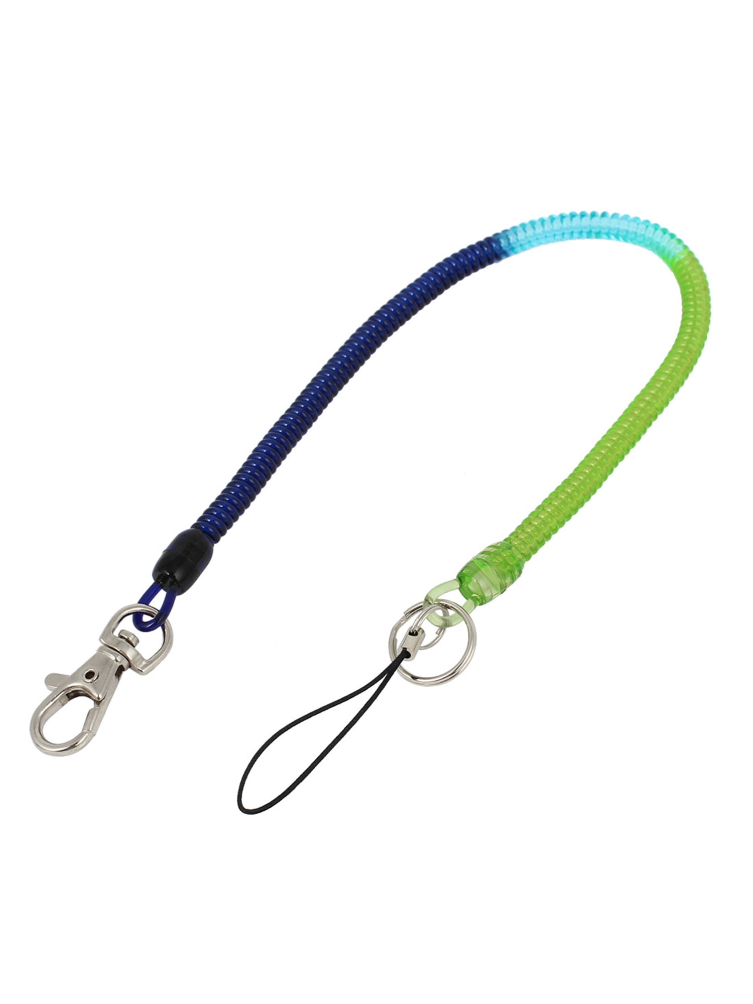Unique Bargains Lobster Clasp Stretchy Coiled Strap Lanyard Tri-color ...
