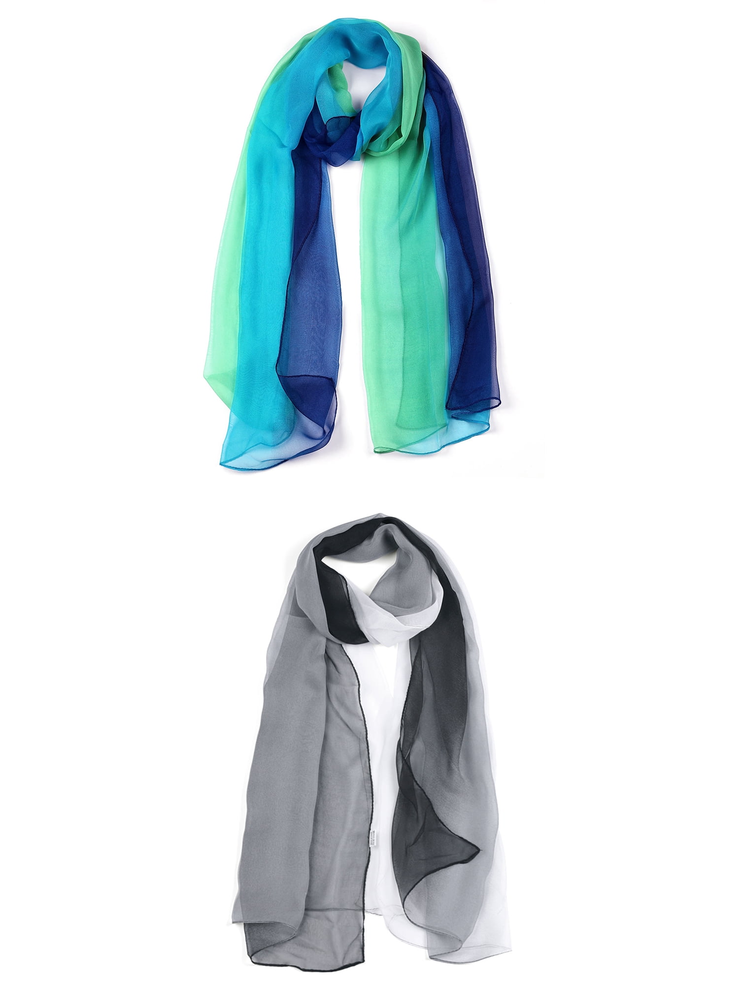 Unique Bargains Long Chiffon Lightweight Scarf - 63x19.6 - Walmart.com