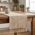 Unique Bargains Long Washable Tassels Table Runner for Decorations Wave ...
