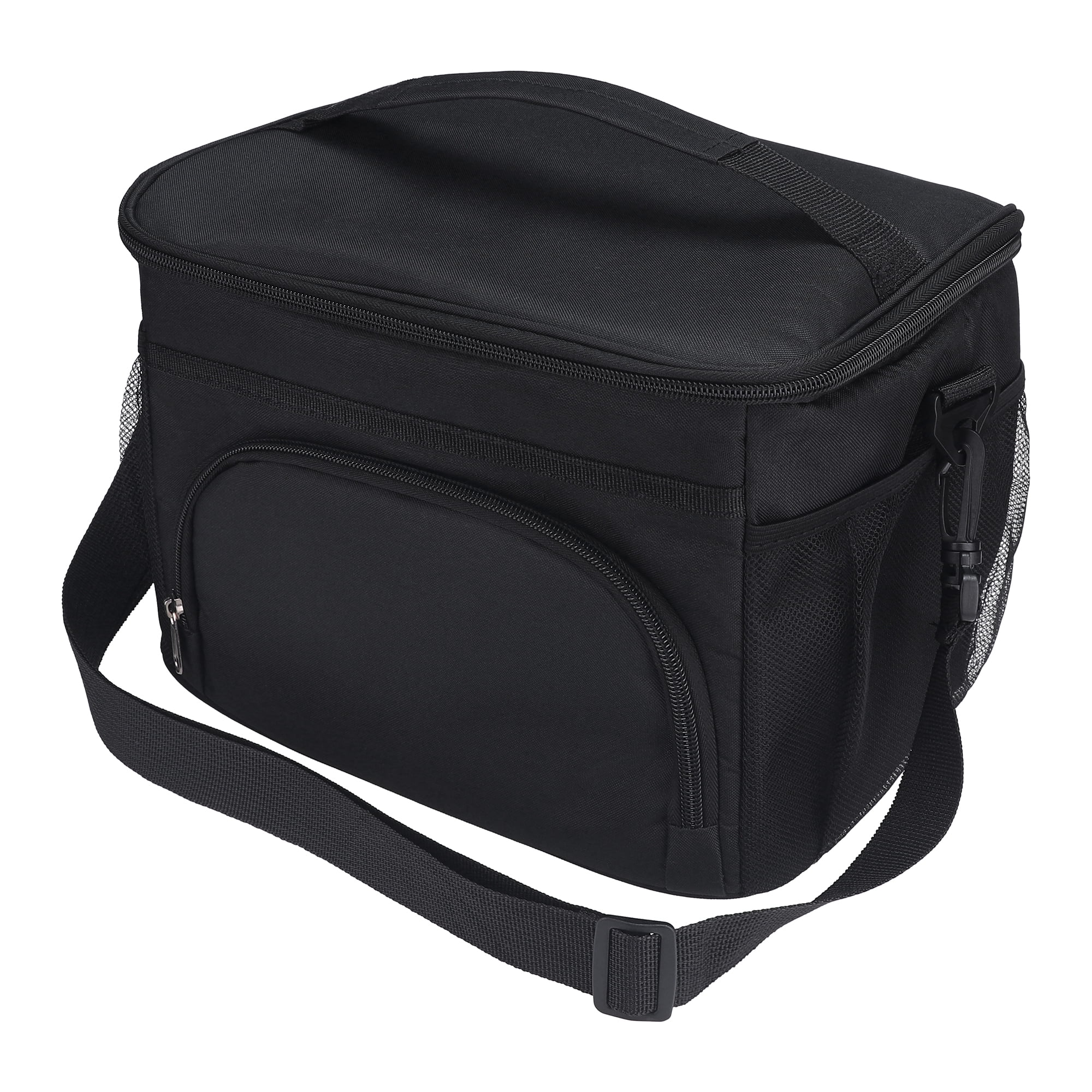 Unique Bargains Lunch Bag Insulated Lunch Bag Leakproof Lunch Box Black ...