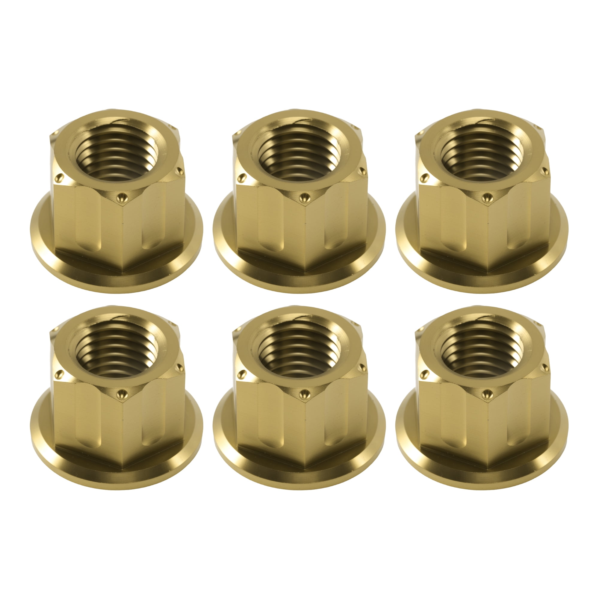 Unique Bargains M12*1.5 Motorcycle Wheel Axle Nut Screw Nut Gold Tone ...