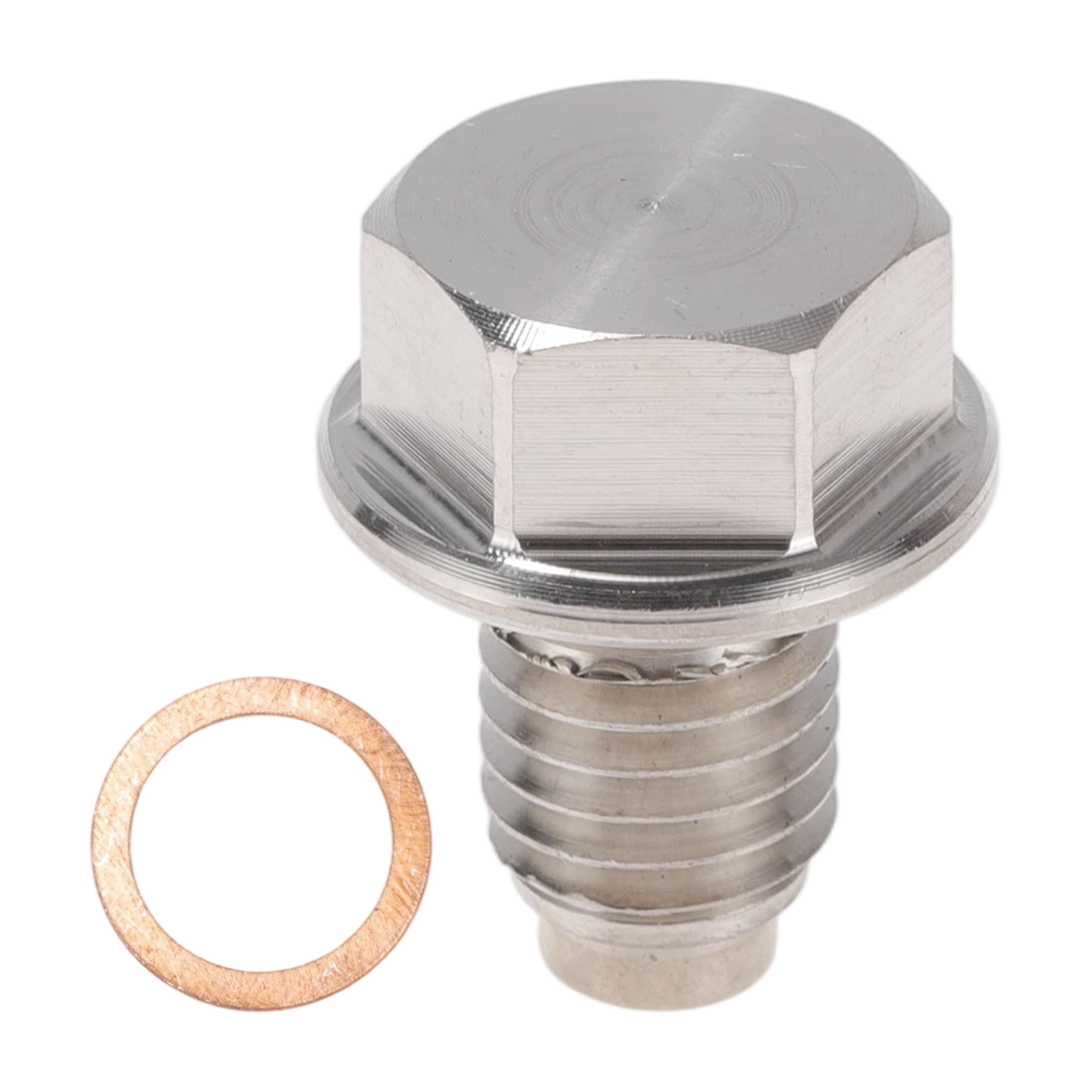 Unique Bargains M12*1.75 Magnetic Oil Drain Plug Stainless Steel Oil ...