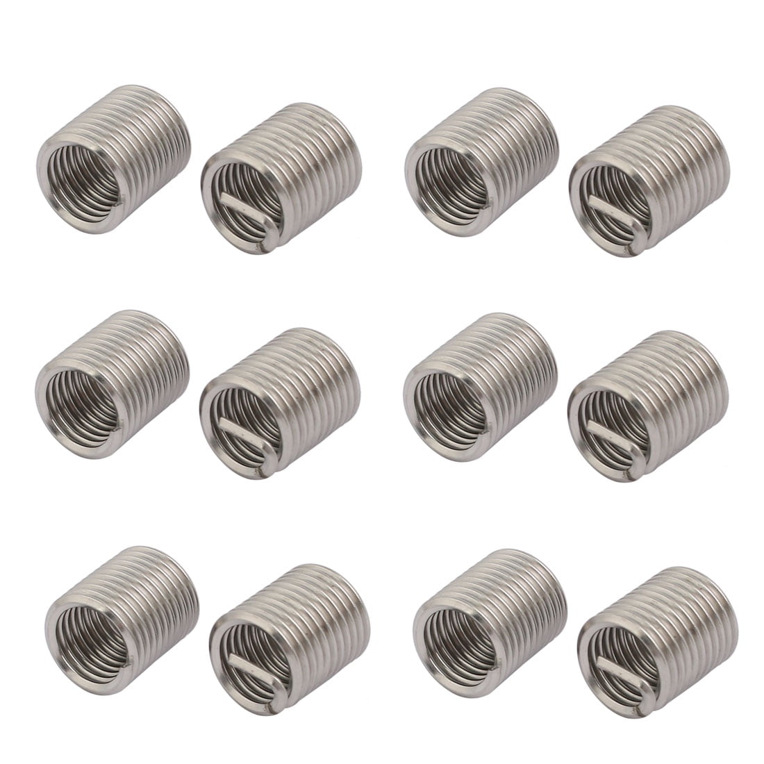 Unique Bargains M12x1.75mmx24mm 304 Stainless Steel Helical Coil Wire Thread Insert 12Pcs ...