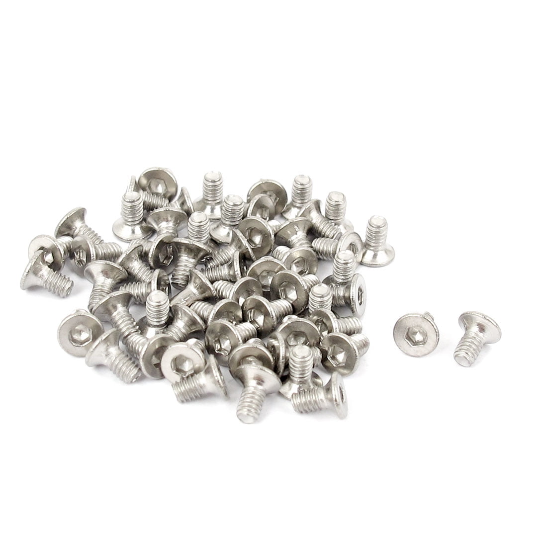 Unique Bargains M2 x 4mm 304 Stainless Steel Hex Socket Countersunk ...