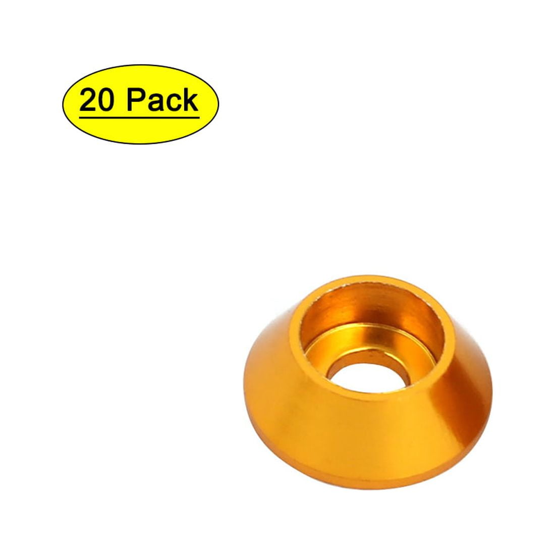 Unique Bargains M3 Aluminium Alloy Cone Shaped Round Cup Bumper Washer ...