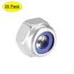 M4 x 0.7mm Nylon Insert Hex Lock Nuts, 201 Stainless Steel, 30 Pcs - Walmart.com