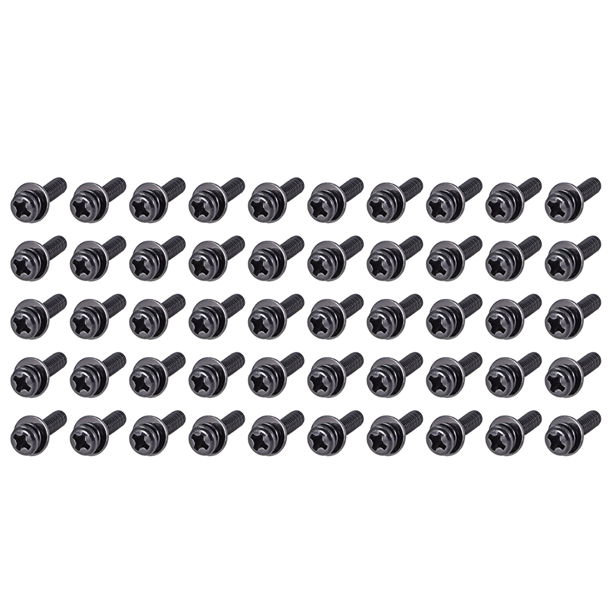 Unique Bargains M3 x 16mm Carbon Steel Phillips Pan Head Machine Screws ...