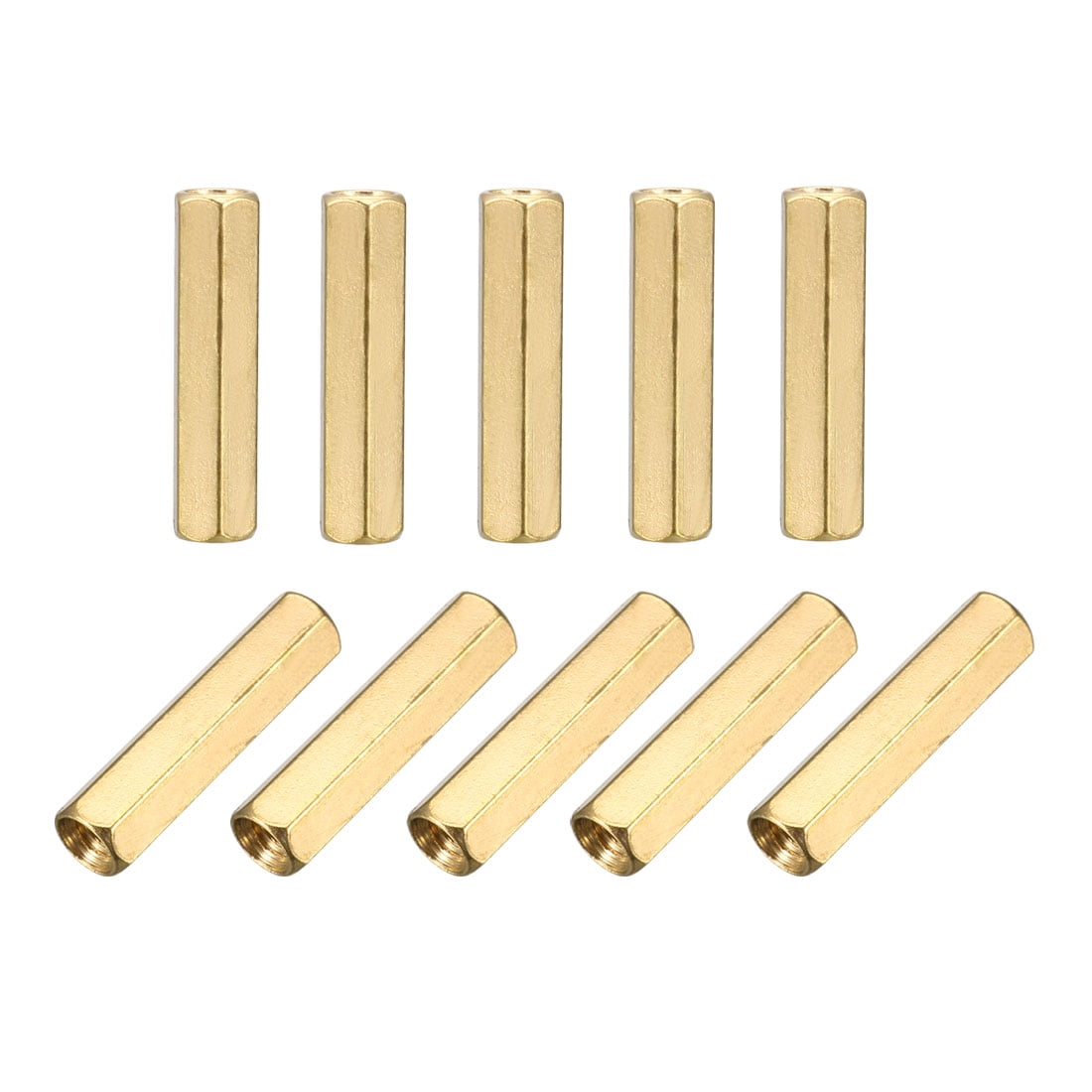 Unique Bargains M3 x 20mm Female Thread Brass Hex Standoff Spacers Rod ...