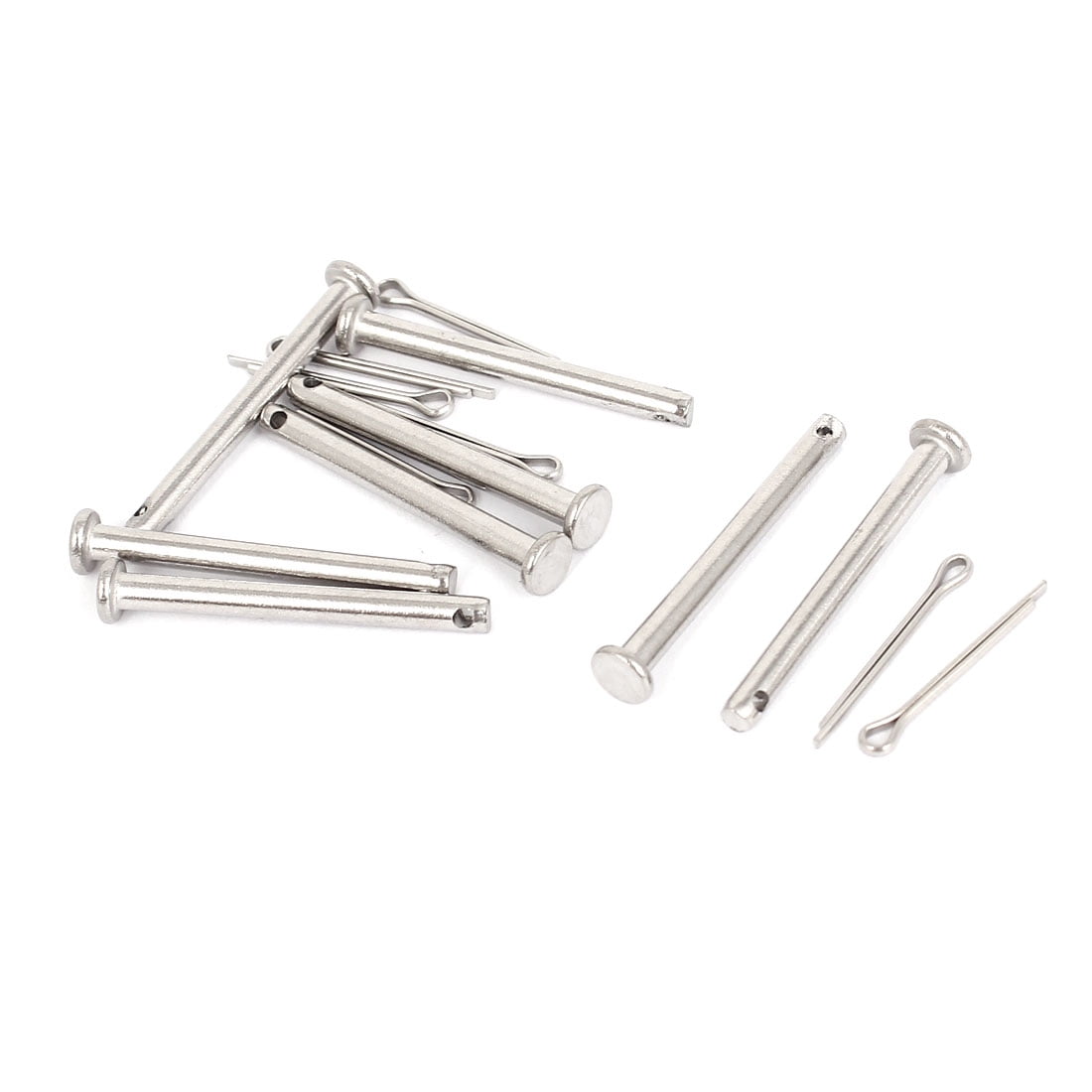 Unique Bargains M3 x 30mm Flat Head 304 Stainless Steel Round Clevis ...