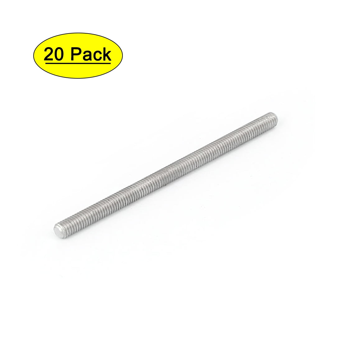 Unique Bargains M3 x 35mm 0.5mm Pitch 304 Stainless Steel Fully ...